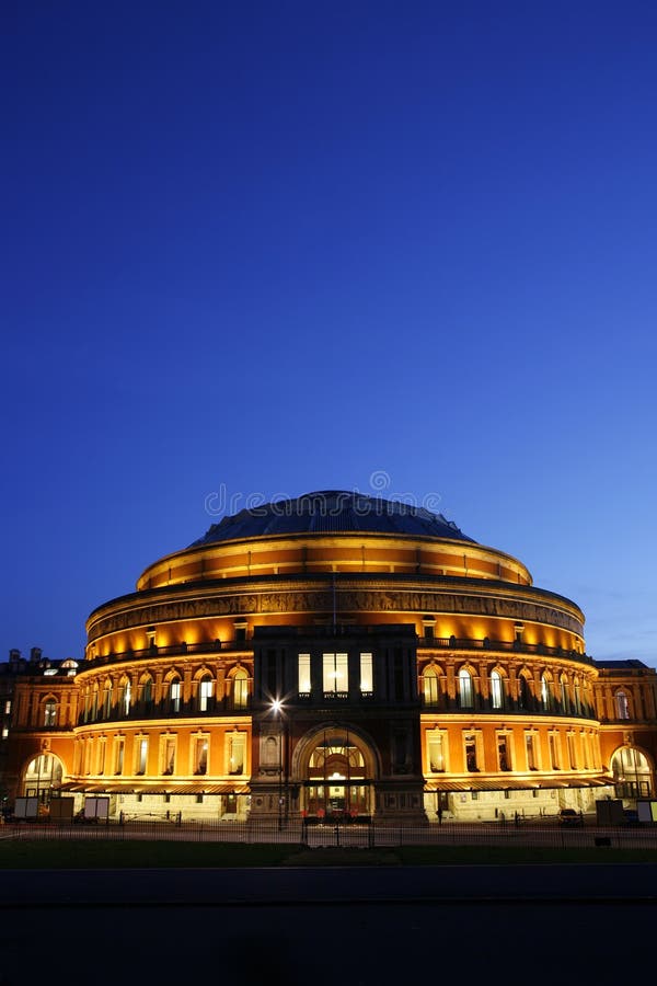 Royal Albert Hall at Night stock photo. Image of interest - 22227734