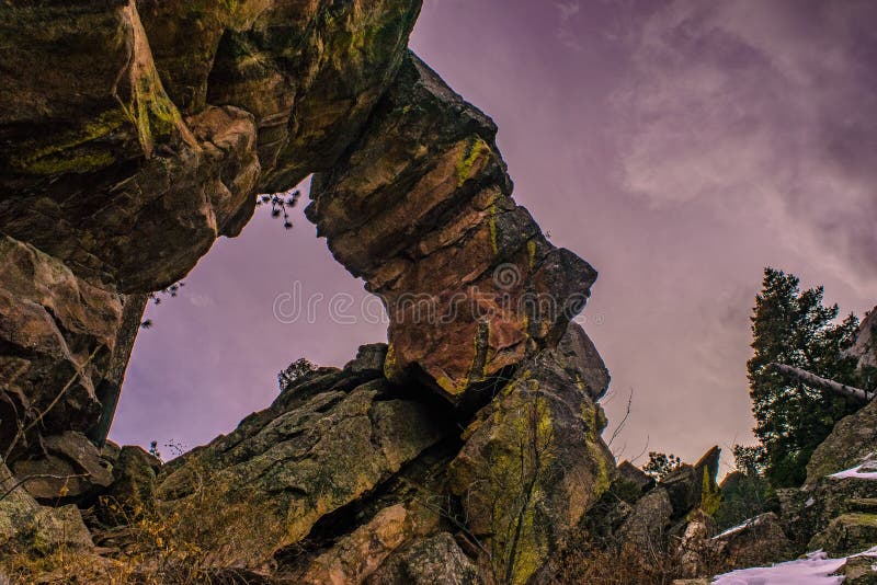 Royal Arch Rock Formation in Boulder, Colorado Stock Image - Image of ...