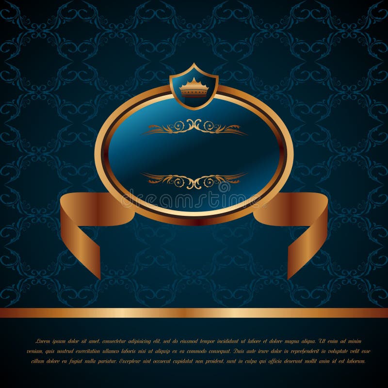 Royal Background with Golden Frame Stock Vector - Illustration of ...