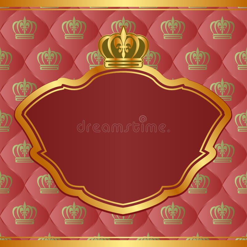 Invitation Design Template with Golden Royal Elements Stock Vector ...