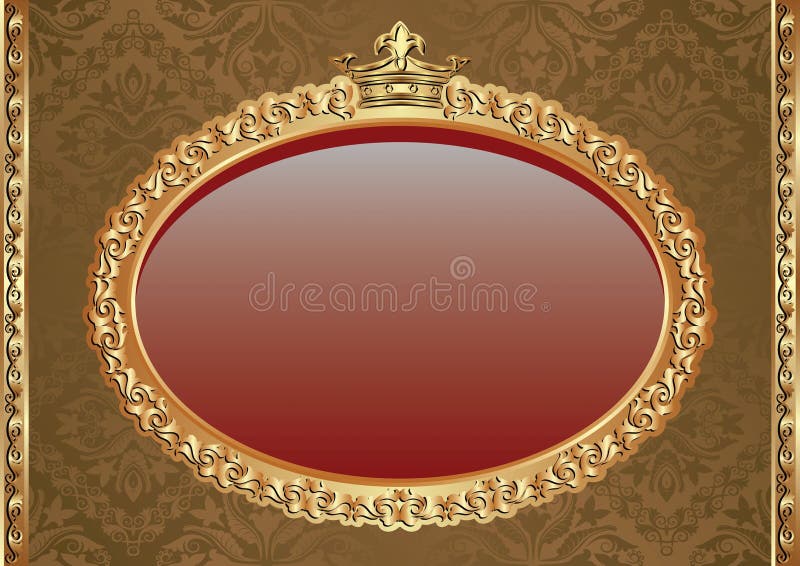 Kingly frame stock vector. Illustration of golden, decorative - 270581099