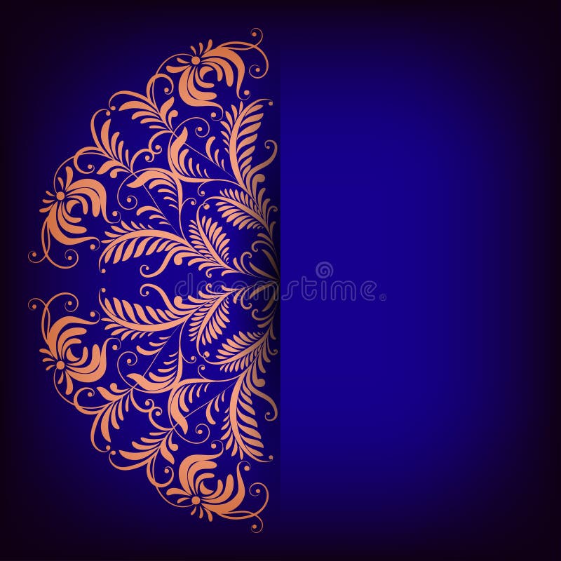 Royal Lace Seamless Pattern Purple and Gold Vector Stock Vector ...