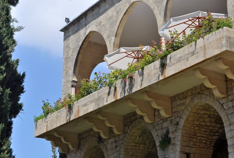 A royal balcony stock image. Image of umbrella, arches - 26099515