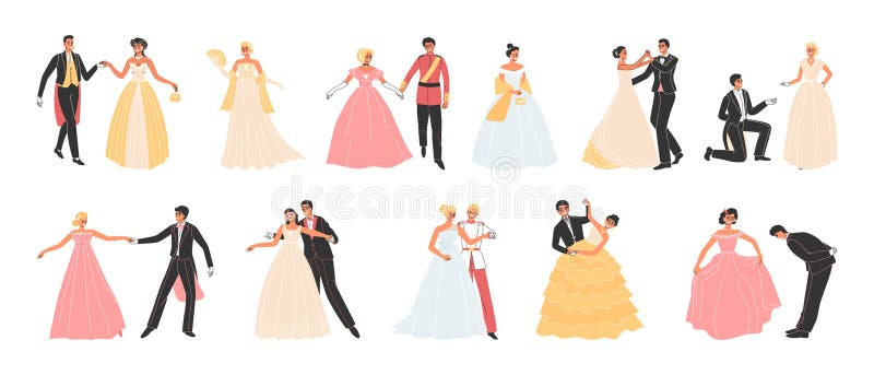 Royal Ball Infographic Set stock illustration. Illustration of classic ...