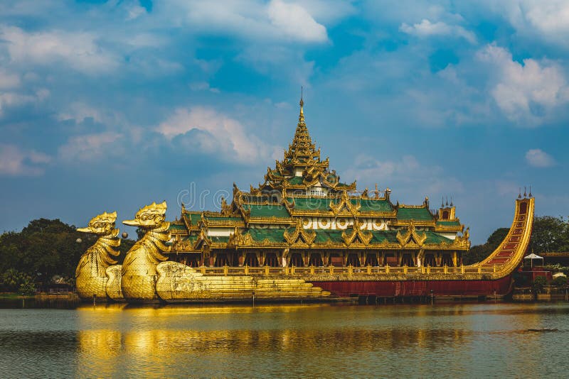 The Royal Barge in Rangoon Myanmar Stock Photo - Image of rangoon ...