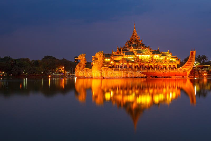 The Royal Barge in Rangoon Myanmar Stock Image - Image of burmese ...