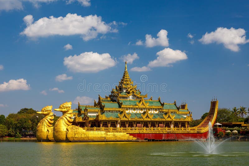 The Royal Barge in Rangoon Myanmar Stock Image - Image of holy ...
