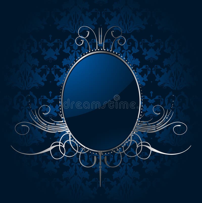 Royal Blue Background with Silver Frame. Vector Stock Vector ...