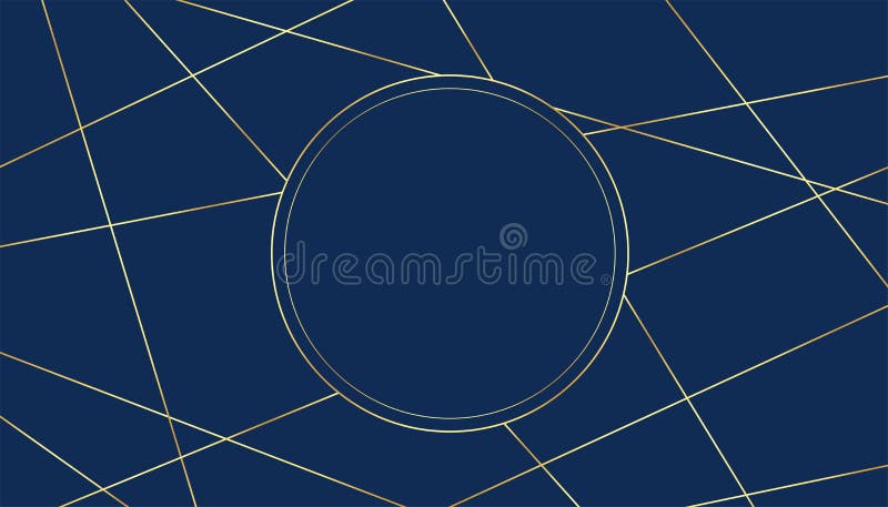 Royal Blue Color Background with Golden Lines Stock Vector ...