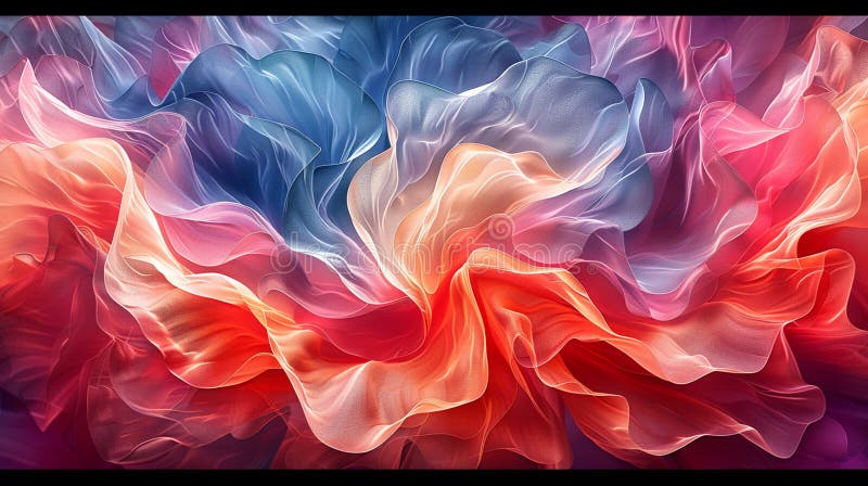 Royal Blue and Deep Peach Wallpaper 3d Render Stock Illustration ...