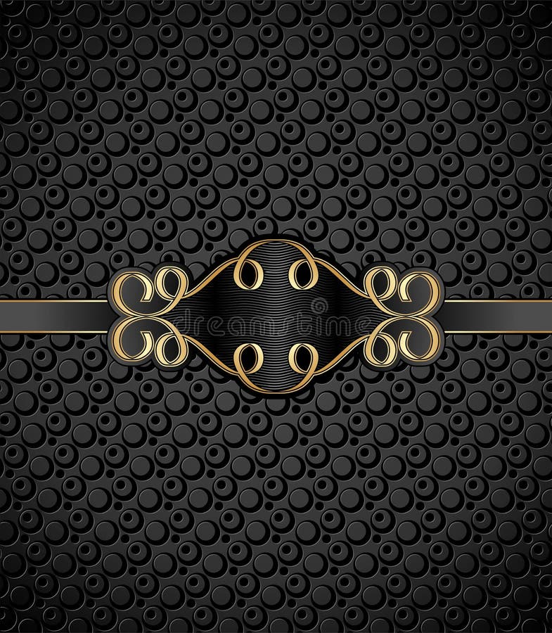 Royal Book Cover in Gold and Black Stock Vector - Illustration of book ...