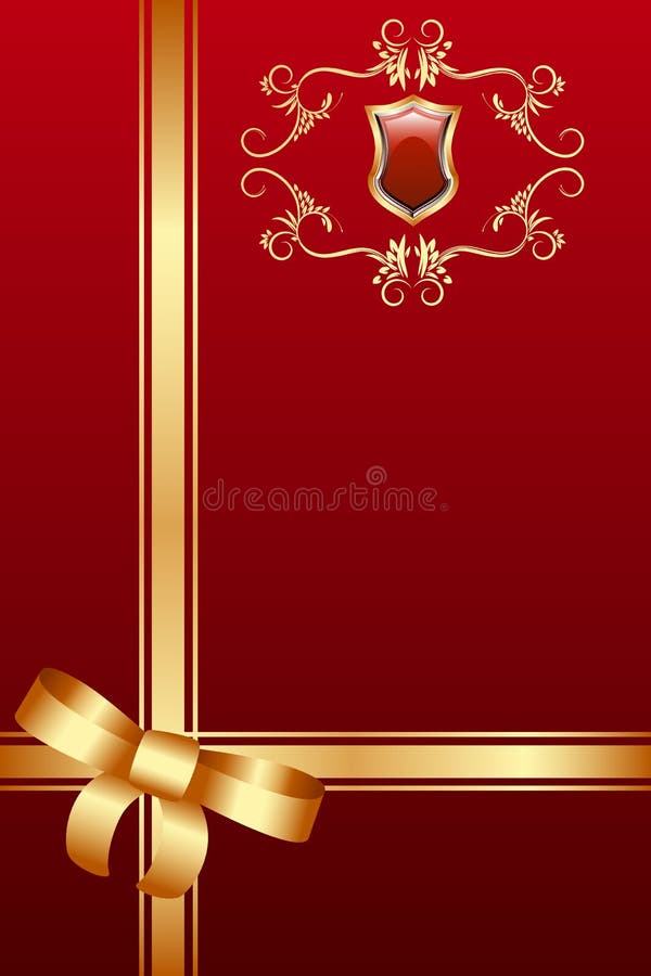 Royal Card stock vector. Illustration of gift, gold, tape - 7103379