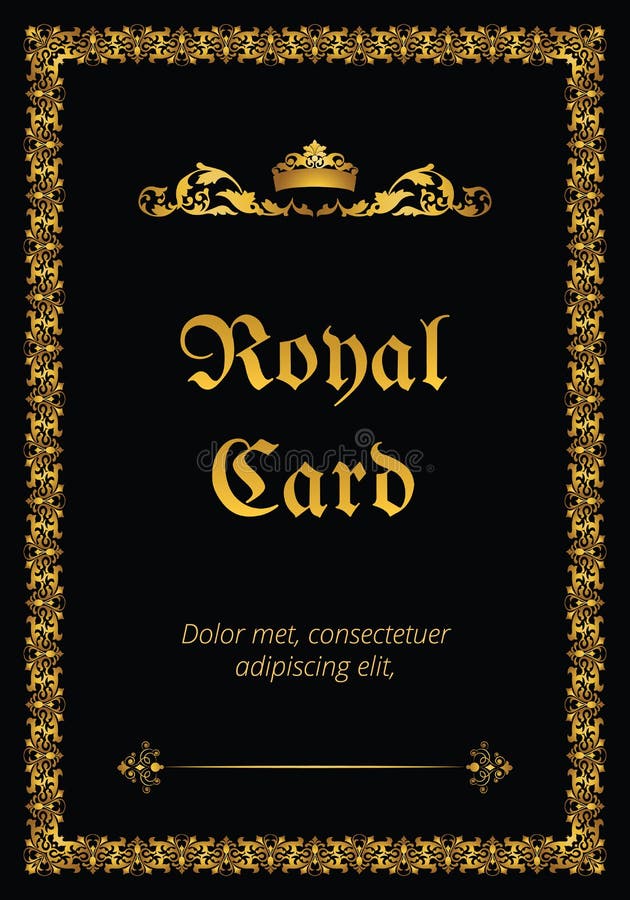 Royal card stock vector. Illustration of card, vintage - 58049611