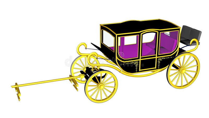 Royal carriage stock vector. Illustration of luxury, brown - 24070347