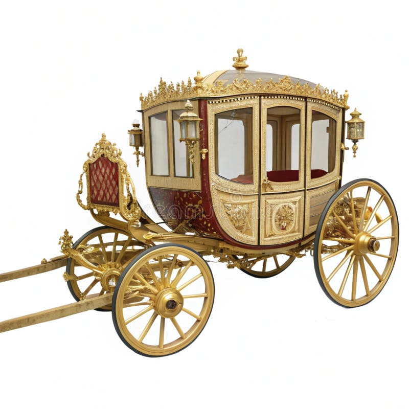 Royal Carriage on Transparent Background Stock Illustration ...