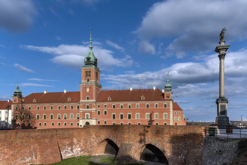 Royal Castle at Empty Old Town in Warsaw Stock Photo - Image of covid19 ...
