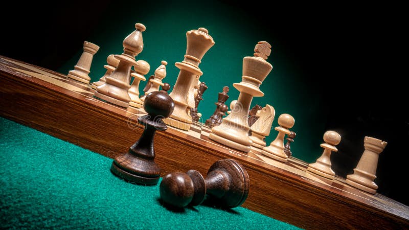 Royal Chess As Tiny Landscape Small Pieces Stock Photo - Image of king ...