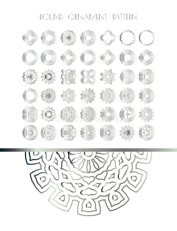 Royal Circle Design Elements. Stock Illustration - Illustration of ...