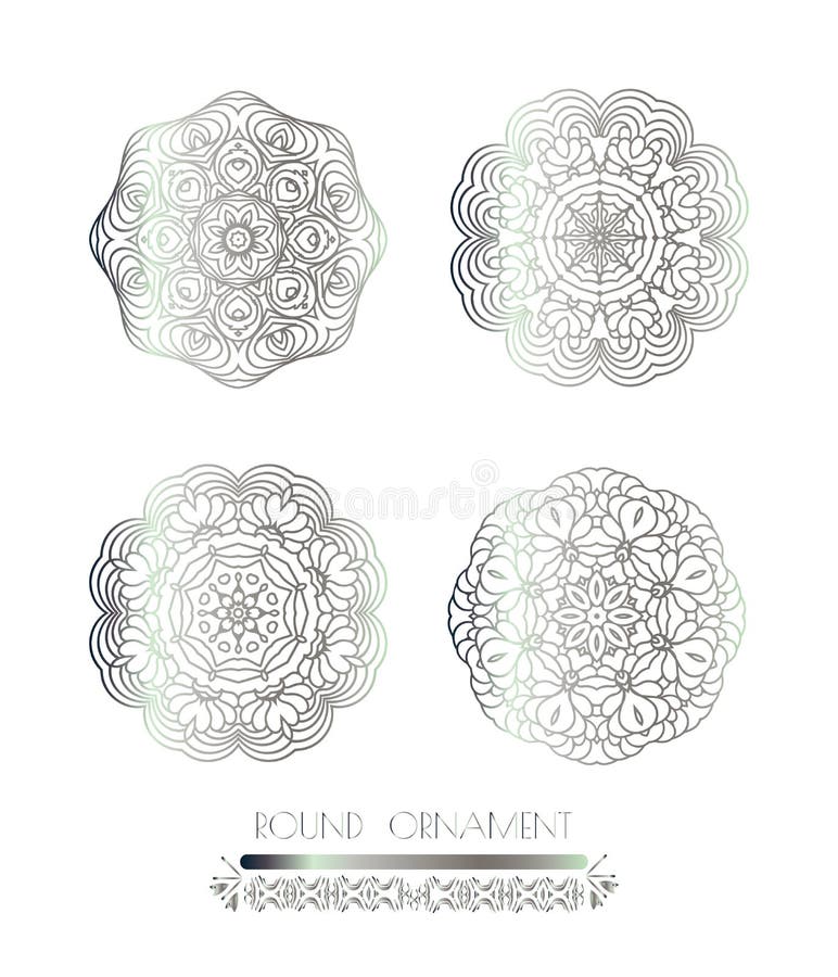 Royal Circle Design Elements. Stock Illustration - Illustration of ...