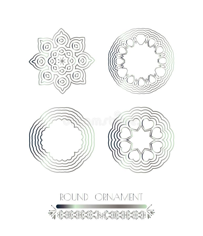 Royal Circle Design Elements. Stock Vector - Illustration of arabesque ...