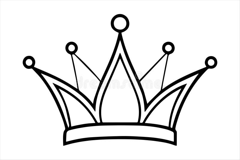 Royal Collection Hand Drawn Crown Silhouettes for the King Vector Stock ...