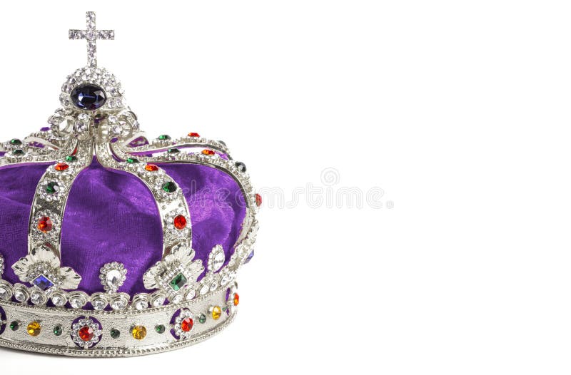 Royal Coronation Crown on a White Background Stock Photo - Image of ...