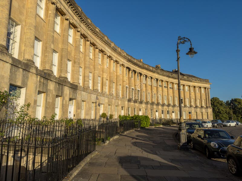 Royal Crescent, Bath stock image. Image of sunny, tourism - 371404115