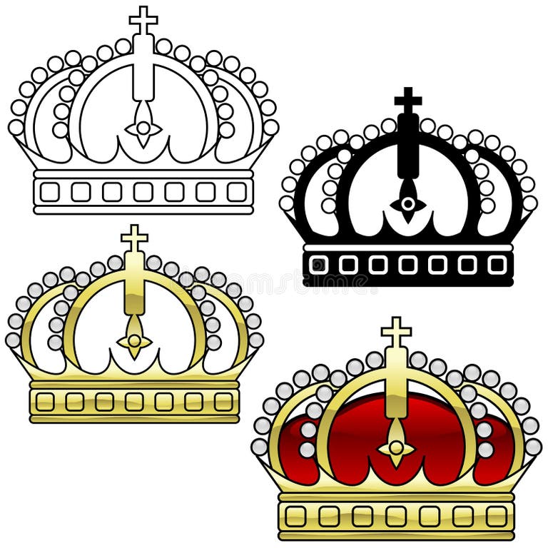 Royal Crown a stock vector. Illustration of crown, cross - 4344391