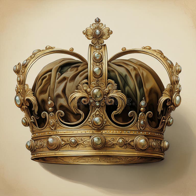 Royal Crown Collection with Neutral White Base Stock Illustration ...