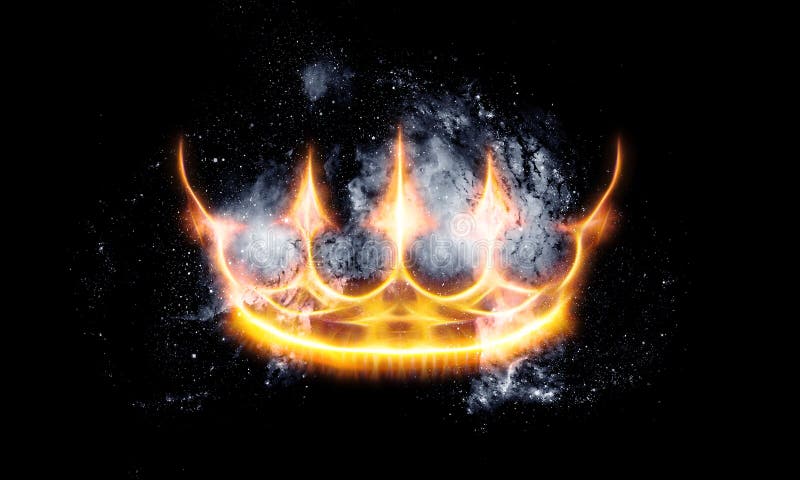 Royal Crown in Cosmic Space. Light Crown. Stock Illustration ...