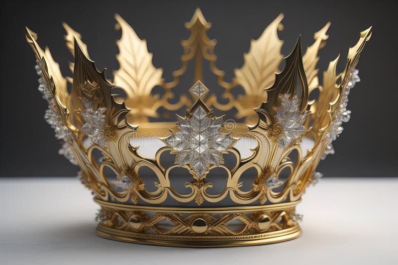 Royal Crown on a Gray Background with Vignette. Generative Ai Stock ...