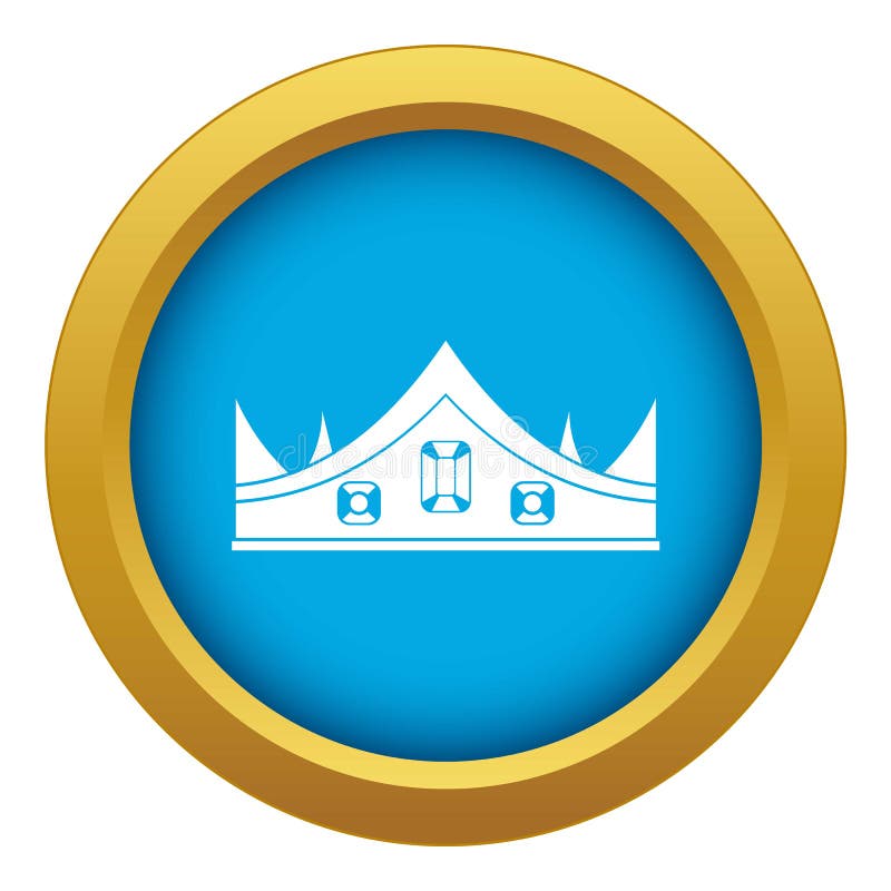 Royal Crown Icon Blue Vector Isolated Stock Vector - Illustration of ...