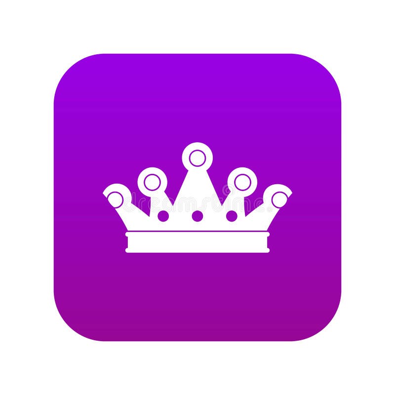 Royal Crown Icon Digital Purple Stock Vector - Illustration of royalty ...