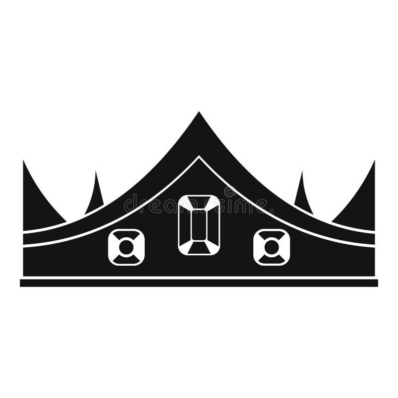 Royal Crown Icon, Simple Style Stock Vector - Illustration of black ...