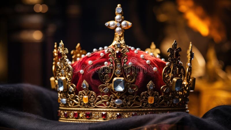 The Royal Crown of a King, AI Stock Image - Image of shiny, success ...