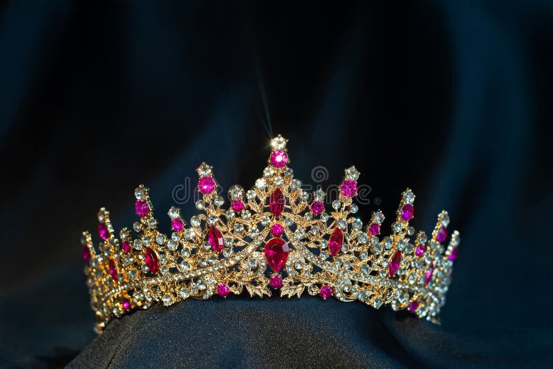 Royal Crown for Queen and Princess, Ruby. Stock Photo - Image of ...