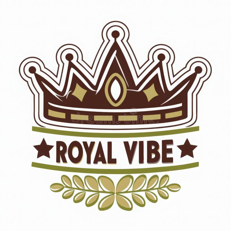 Royal Crown Sticker with Star and Elegant Details Stock Illustration ...