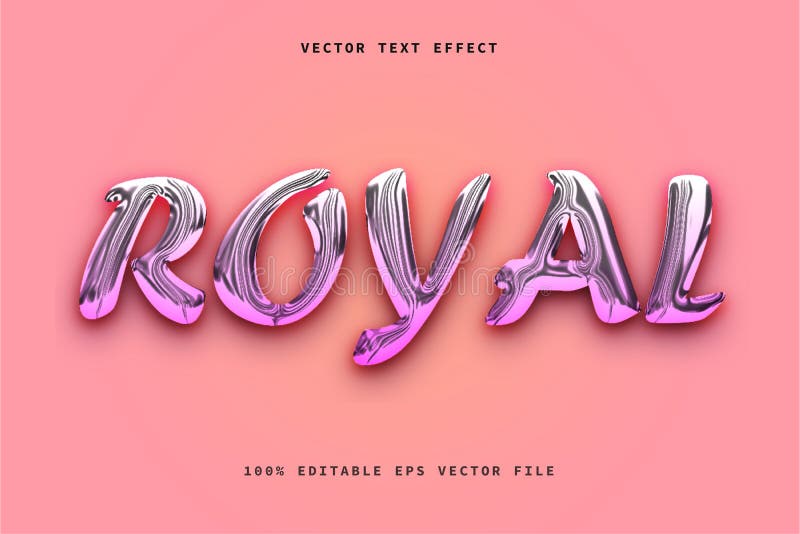 Royal 3d Text Effect with Gold Bubble Textured Editable Text Stock ...
