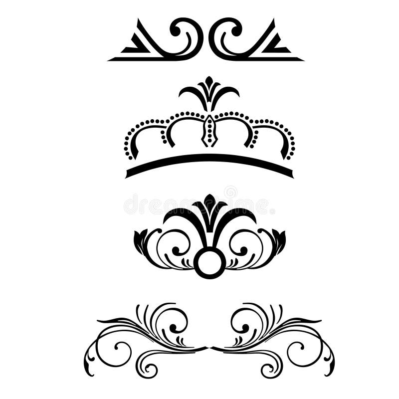 Royal design elements stock vector. Illustration of element - 18007900