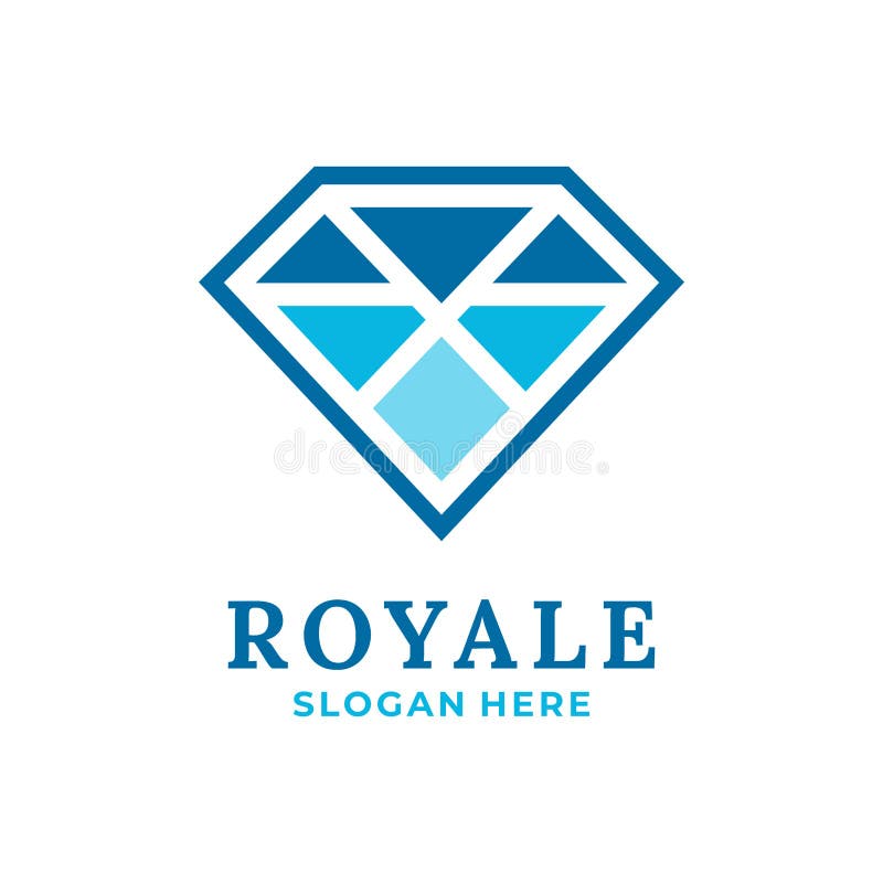 Royal Diamond Elegant Logo stock vector. Illustration of geometric ...