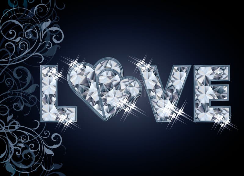 Royal Diamond love banner stock vector. Illustration of invitation ...