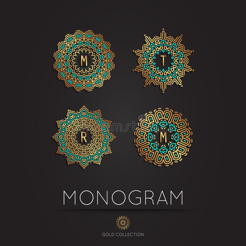 Royal Elegant Linear Abstract Monogram, Vector Template. Stock Vector ...