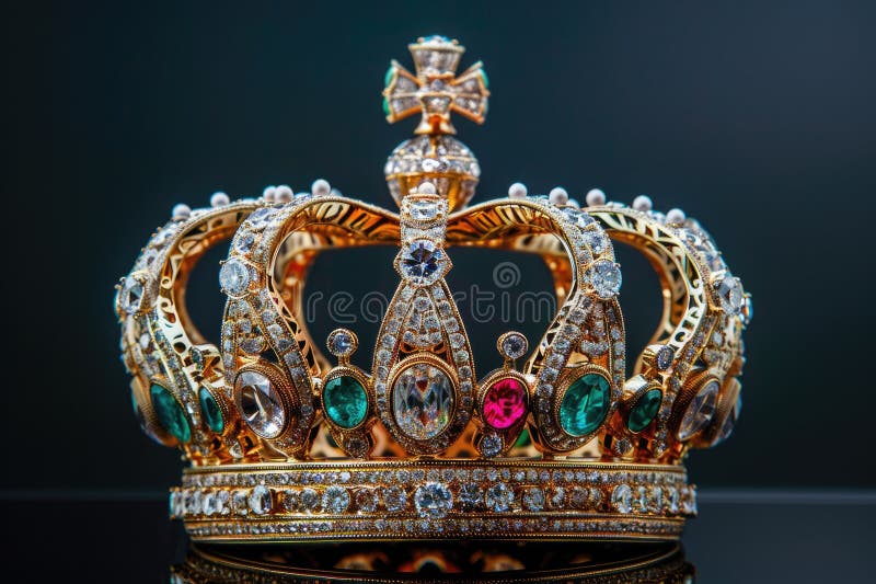 Royal Symbol: White Eagle with Golden Talons and Crown, Standing ...