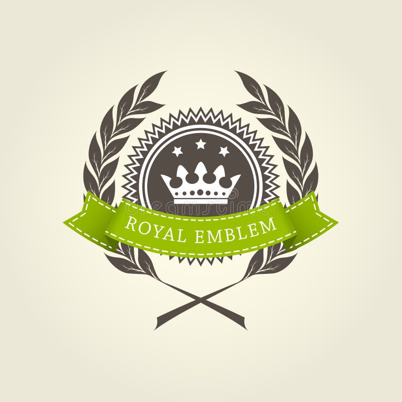 Royal Emblem Template, Laurel Wreath Stock Vector - Illustration of ...