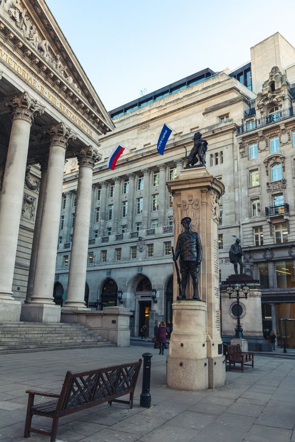 Royal Exchange in London, Uk Editorial Stock Photo - Image of royal ...