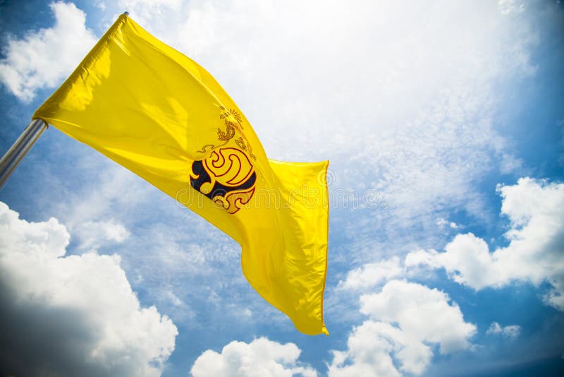 Royal Flag of King Rama IX in Thailand Stock Photo - Image of loyalist ...