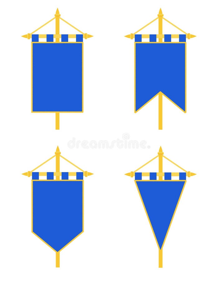 Royal Flag Realistic Template Empty Blank Stock Vector Illustrationn ...