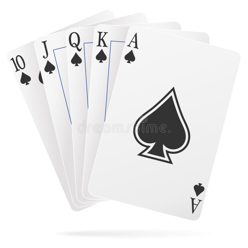 Royal Flush stock vector. Illustration of success, royal - 22378342