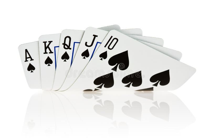 Royal flush playing cards stock image. Image of poker - 30802117