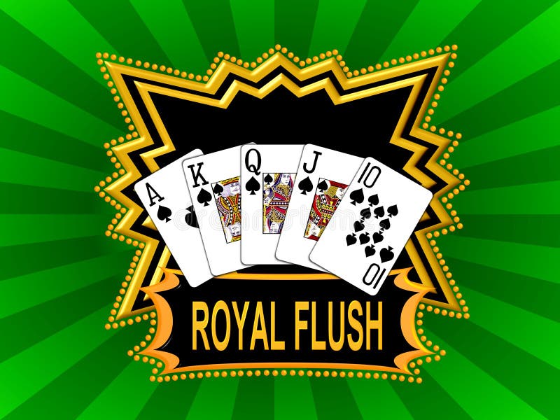 Royal flush stock illustration. Illustration of background - 5362617